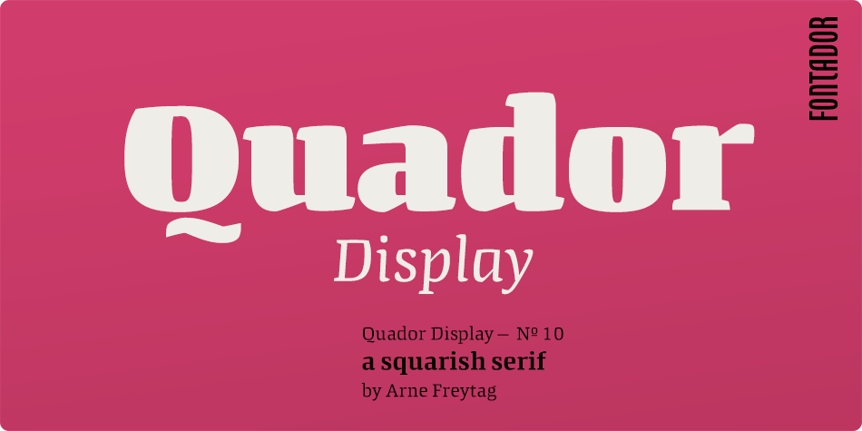 Quador Display Fonts | I Love Typography
