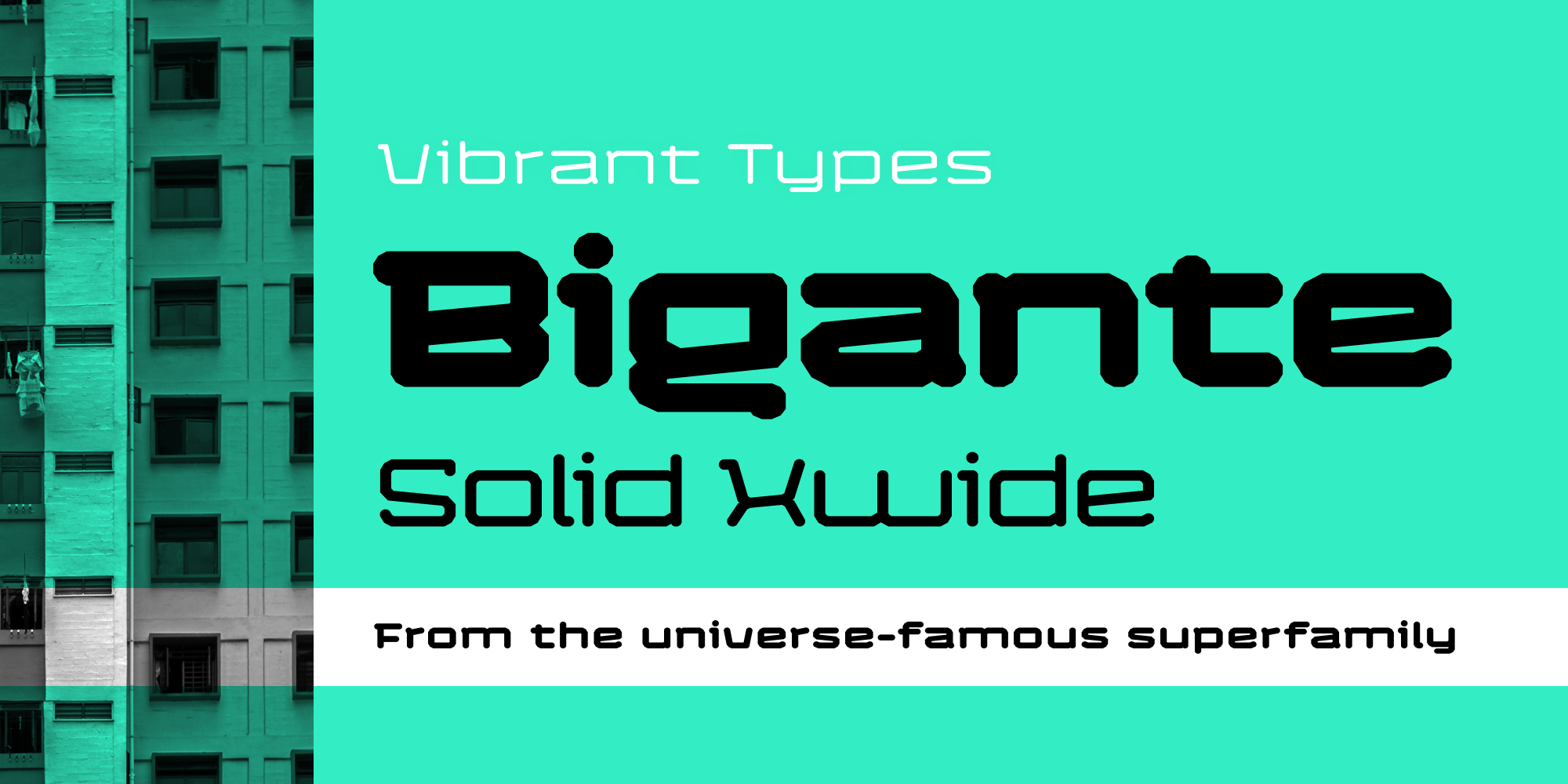 Bigante Solid Xwide Fonts | I Love Typography