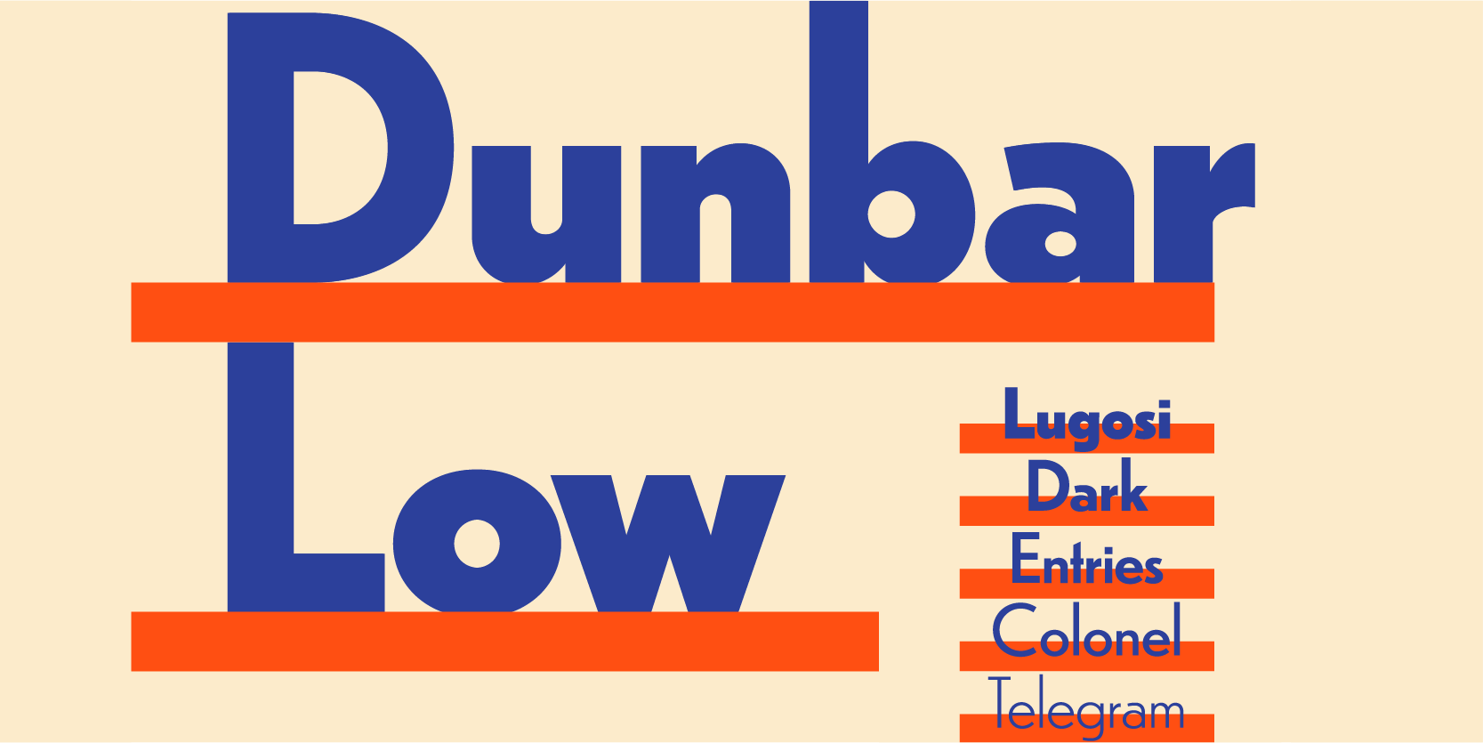 Dunbar Low Fonts | I Love Typography