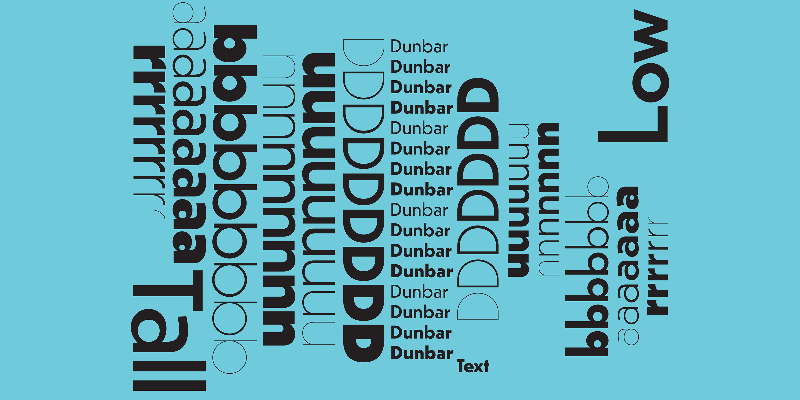 Dunbar Low Fonts | I Love Typography