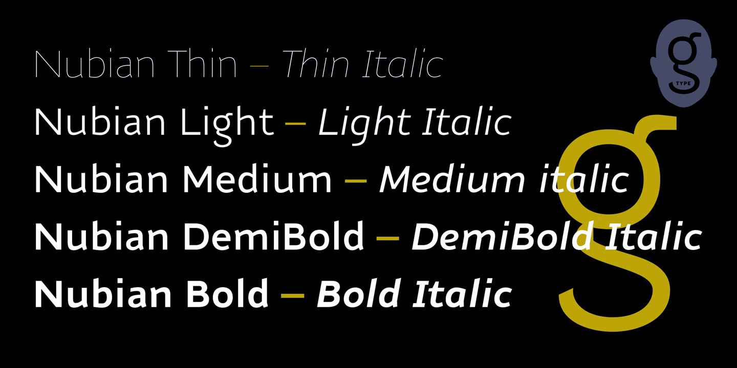 Nubian Fonts | I Love Typography