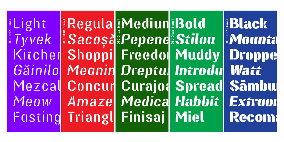 OTC Oituz Stencil Fonts | I Love Typography