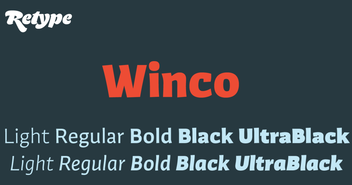 Buy Winco fonts | I Love Typography