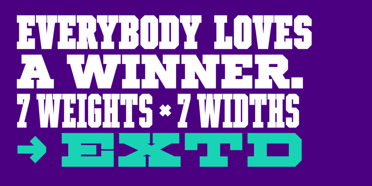 Winner Extended Fonts | I Love Typography