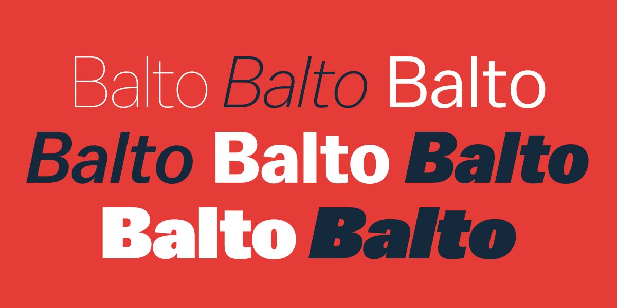 Balto Fonts | I Love Typography