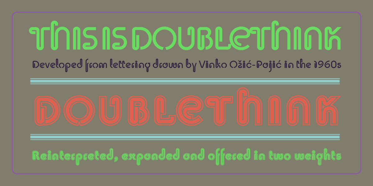 Doublethink Fonts | I Love Typography