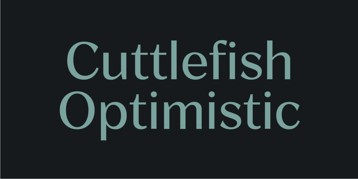 Cuttlefish Optimistic Fonts | I Love Typography