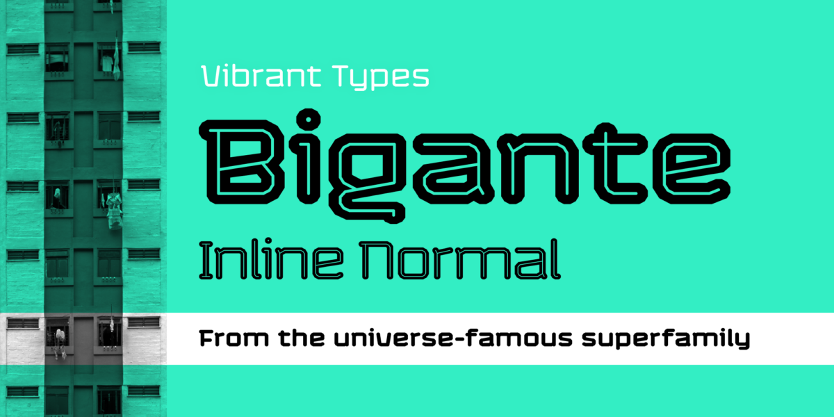 Bigante Inline Normal Fonts | I Love Typography