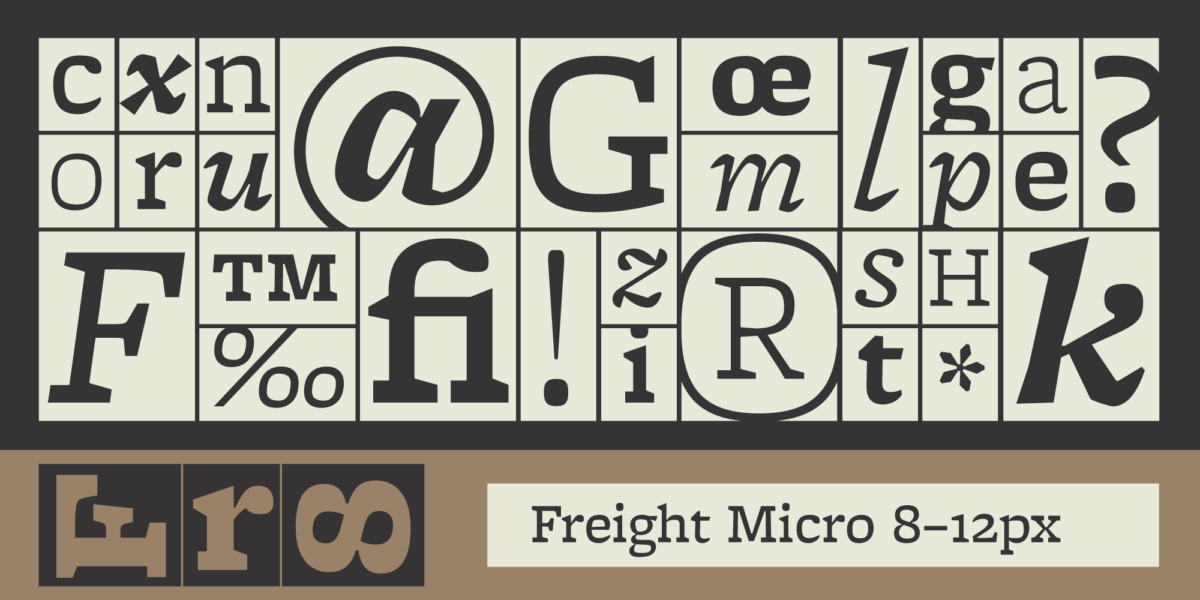 Freight Micro Pro Fonts | I Love Typography