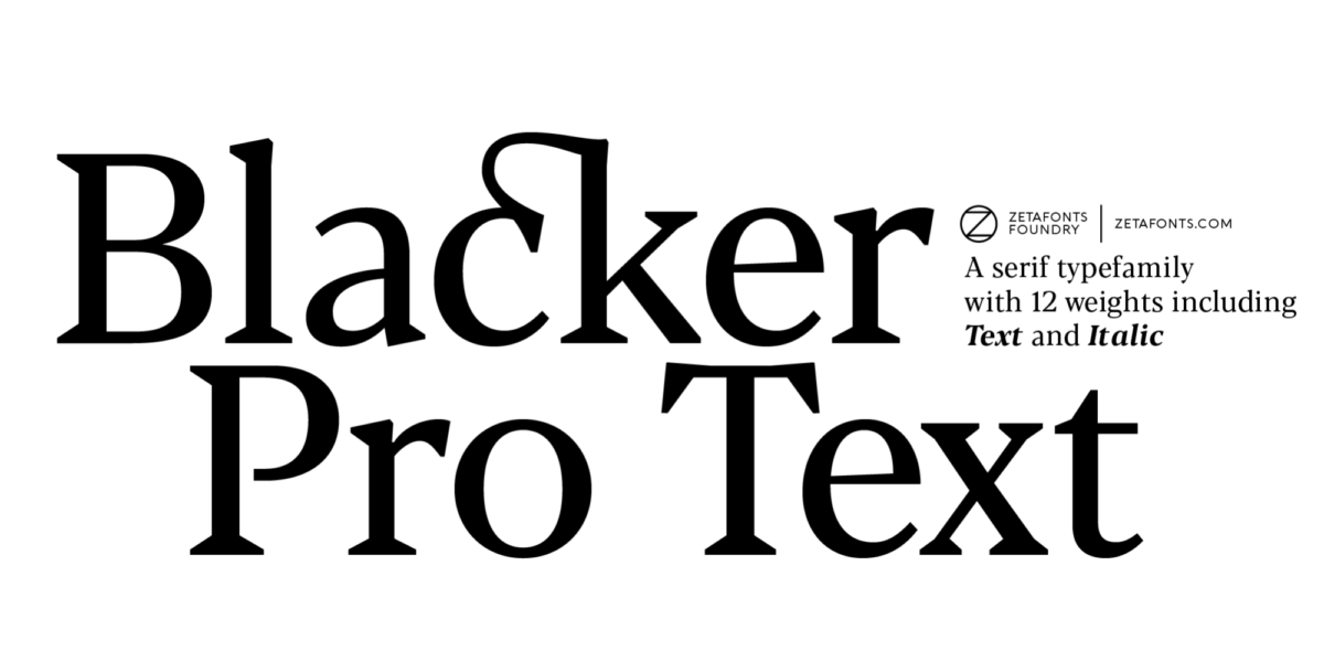Blacker Pro Text Fonts | I Love Typography