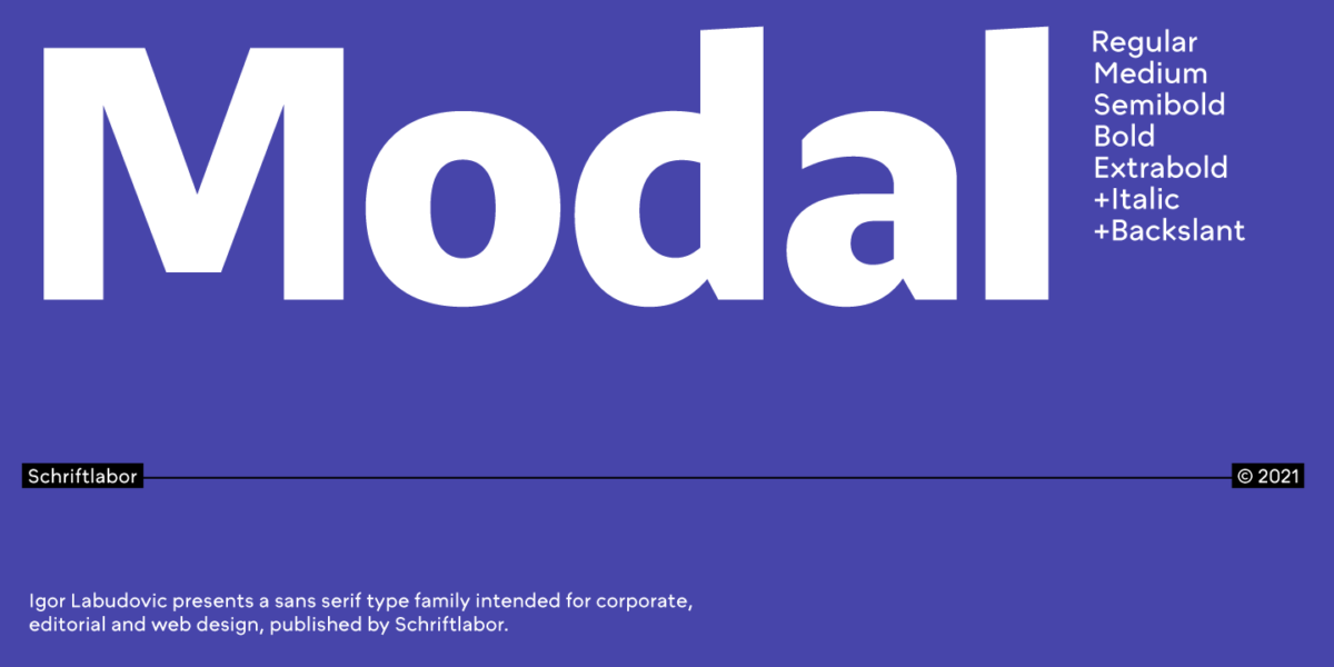 Modal Fonts | I Love Typography