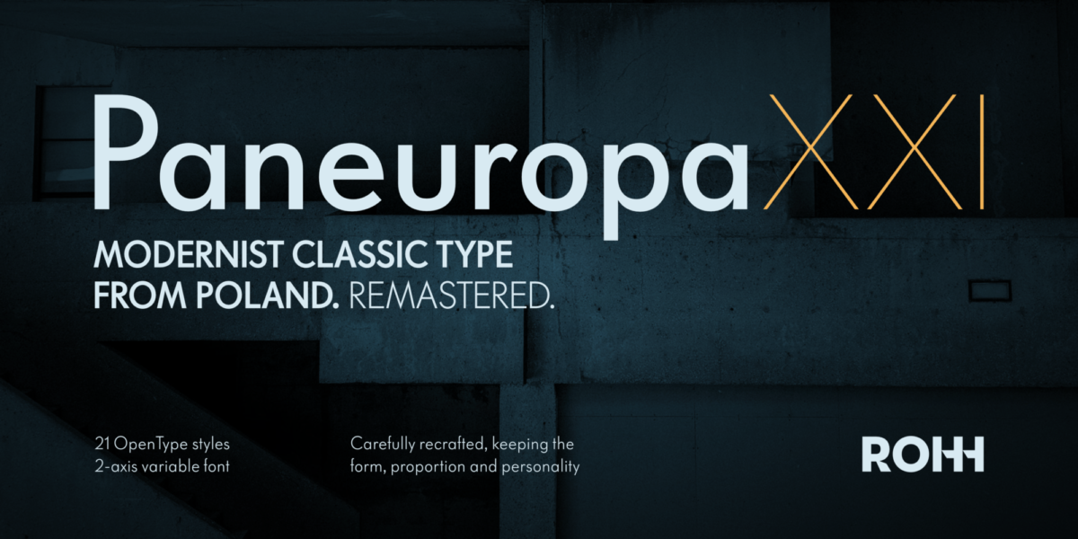 Paneuropa XXI Fonts | I Love Typography