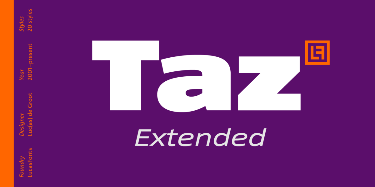 Taz Extended Fonts | I Love Typography