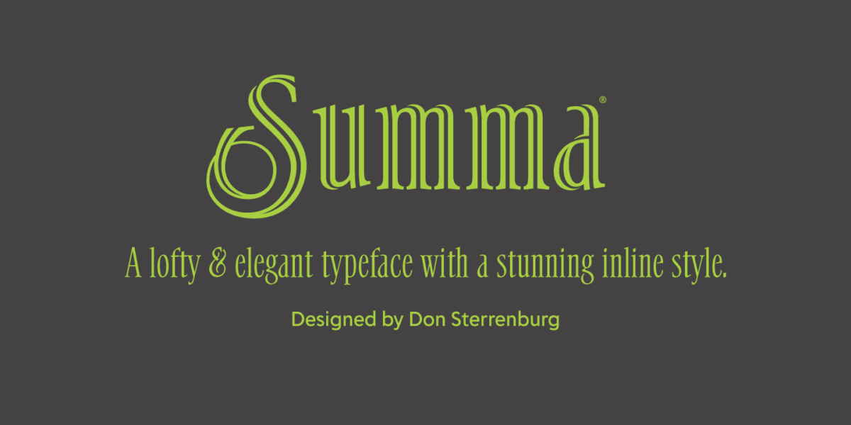 Summa Fonts | I Love Typography