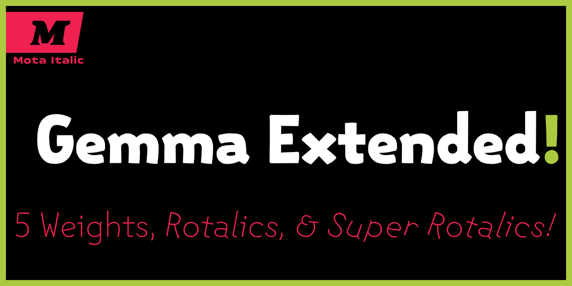 Gemma Extended Fonts | I Love Typography